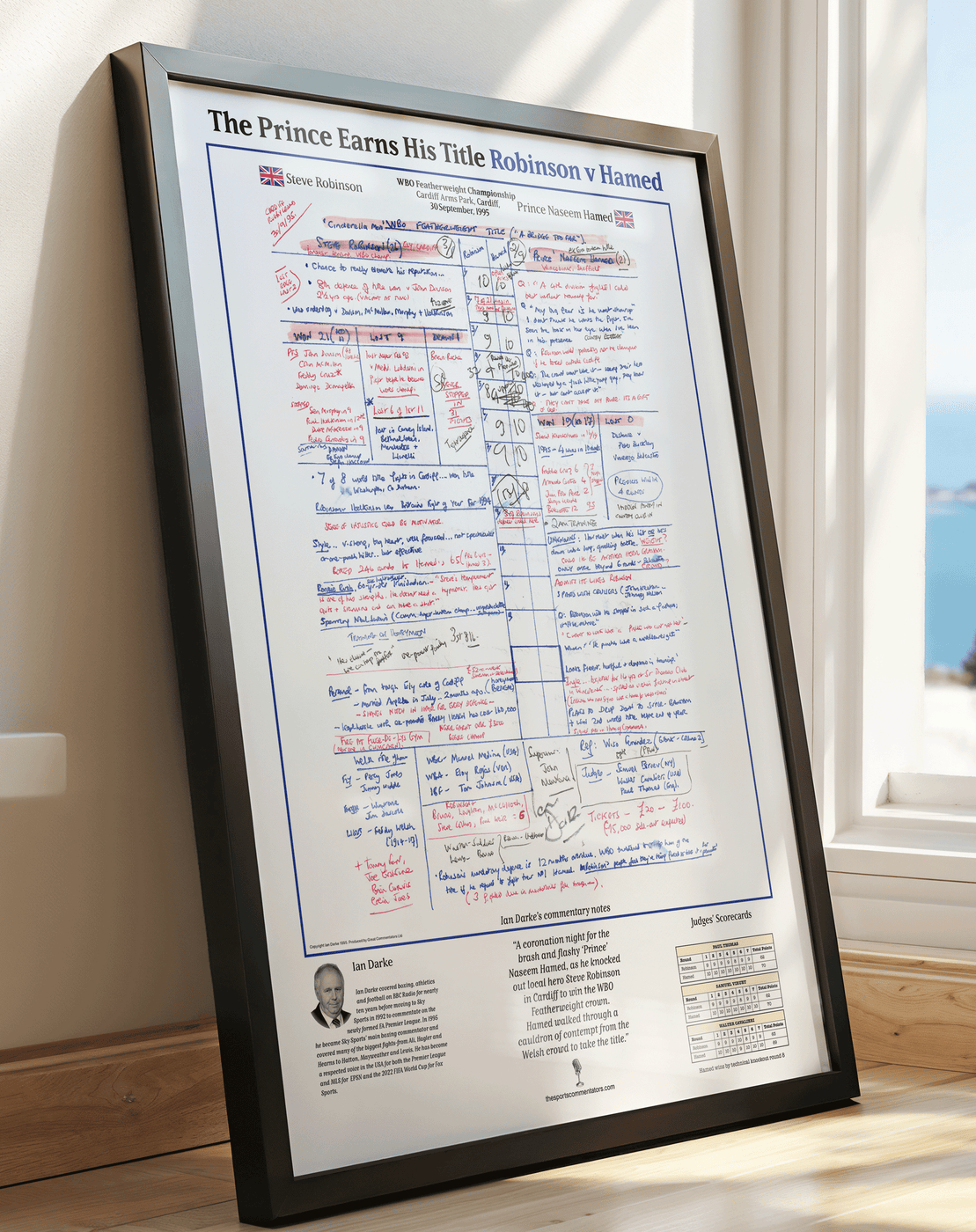 Shop Boxing Gifts | Prince Nassem Hamed Commentary Sheets — The Sports ...